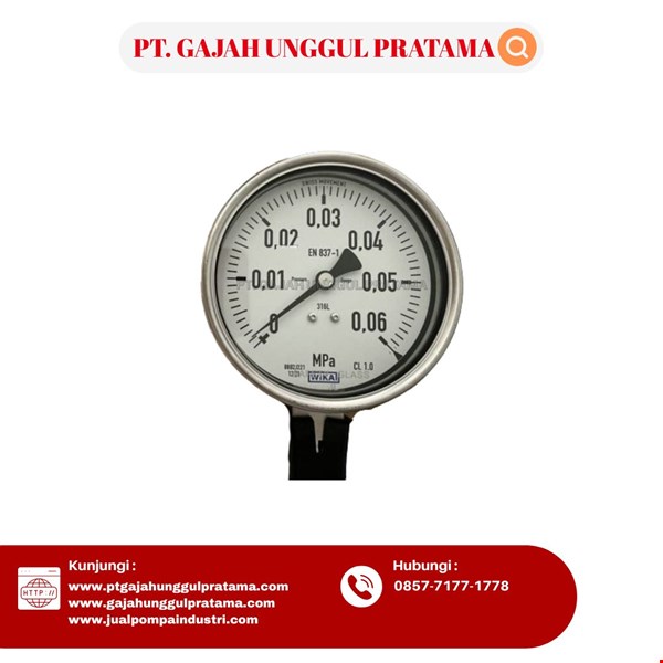Jual Pressure Gauge WIKA Model 232.50.100 0-0.06 MPa oleh PT. Gajah ...