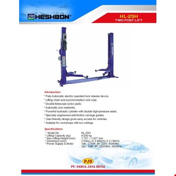 Jual TWO POST LIFT DKI Jakarta - PT. PANCA JAYA SETIA | Indonetwork