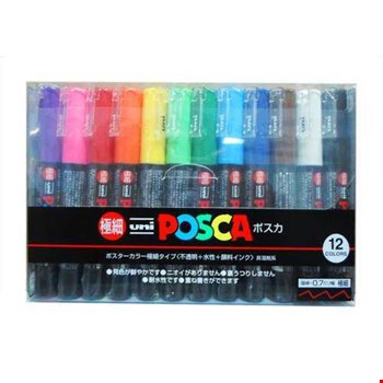 Jual Spidol Posca Pen Extra Fine 12 Colours / Set Bali - PT. SUP Bali ...
