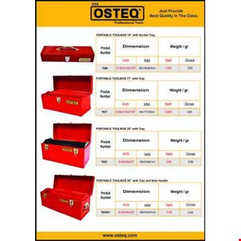 Jual PORTABLE TOOL BOX OSTEQ DKI Jakarta - CV.Mandiri Pratama Jaya | Indonetwork