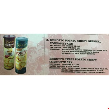 Jual Biskotto Potato Sweet & Crispy Original DKI Jakarta - DISTRIBUTOR ...