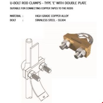 Jual Klem Ground Rod ke Plate 25 x 3mm, U Bolt Ground Rod Clamp DKI ...