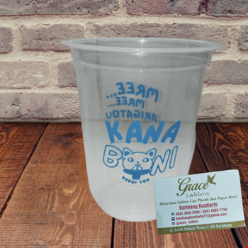 Jual Sablon Cup Plastik Sap 14 datar Jawa Timur - Grace Sablon ...
