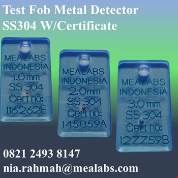 Jual Test Piece/Test Fob Metal Detector SS304+Sertifikat DKI Jakarta ...