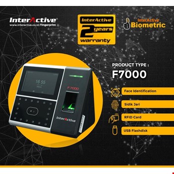 Jual Mesin Absensi Scan Wajah Sidik Jari RFID InterActive F-7000 Jawa ...