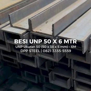Jual Besi Kanal UNP 50 x 38 x 5 mm x 6 Meter Surabaya Jawa Timur - CV ...