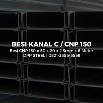 Jual Supplier Besi Kanal C / CNP 150 x 50 x 20 x 2.3mm x 6 Meter Jawa ...