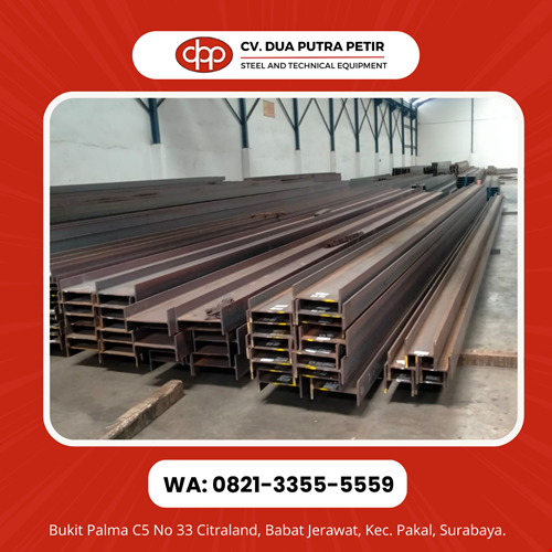 Jual Baja Besi WF 200 x 100 x 5,5 x 8mm x 12 Meter Merk KPSS & RSI Oleh CV. Dua Putra Petir