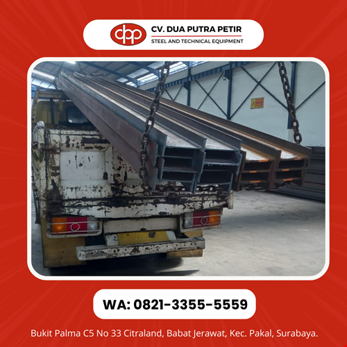 Jual Baja Besi WF 200 x 100 x 5,5 x 8mm x 12 Meter Merk KPSS & RSI Oleh CV. Dua Putra Petir