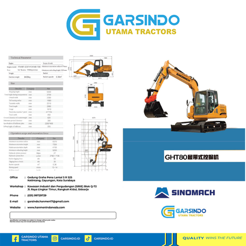 Jual Excavator Sinomach GHT 80 – Unit & Harga Terbaik Tahun 2025! Oleh ...