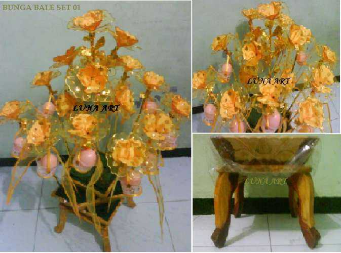 Jual Bunga Bale Set 01 ( Kain Tile Kuning) NEW! ! oleh Luna Art