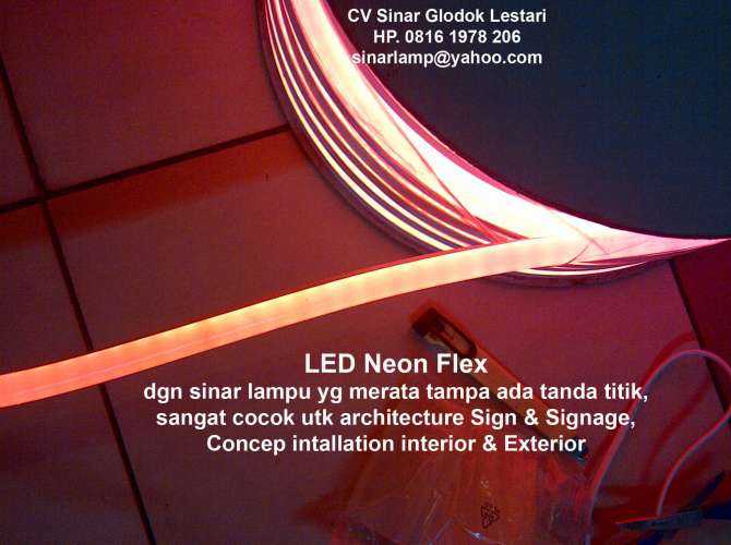 Jual Lampu LED Neon Flex Selang Khusus oleh CV SINAR GLODOK LESTARI