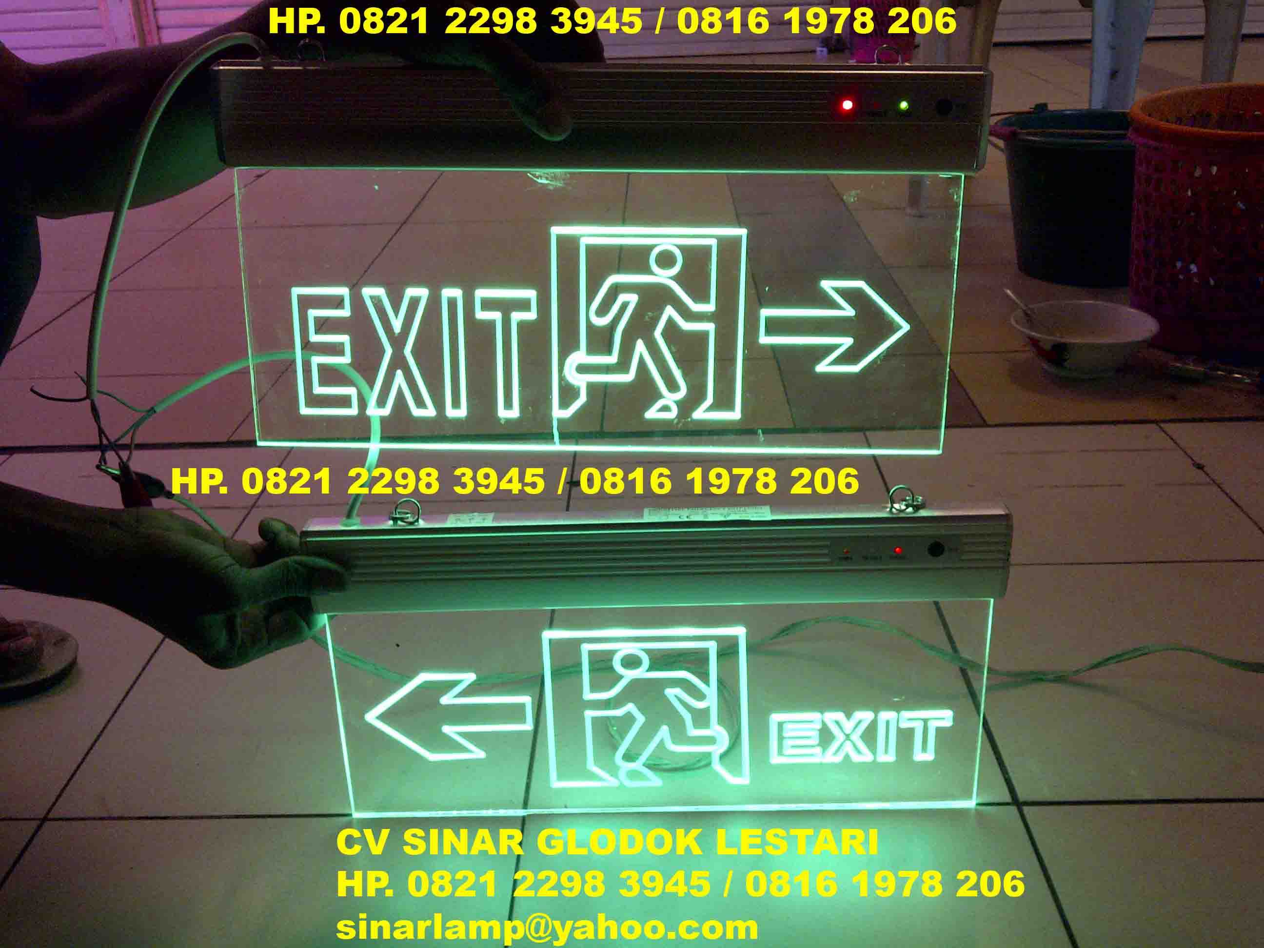 Jual Lampu Exit Bening LED Legend Orang Lari Kiri atau Kanan oleh CV ...