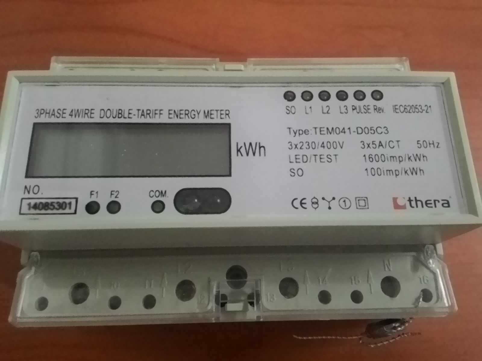 Jual Kwh Meter Elektronik Digital 3Phase Double Tarif THERA TEM041 oleh ...