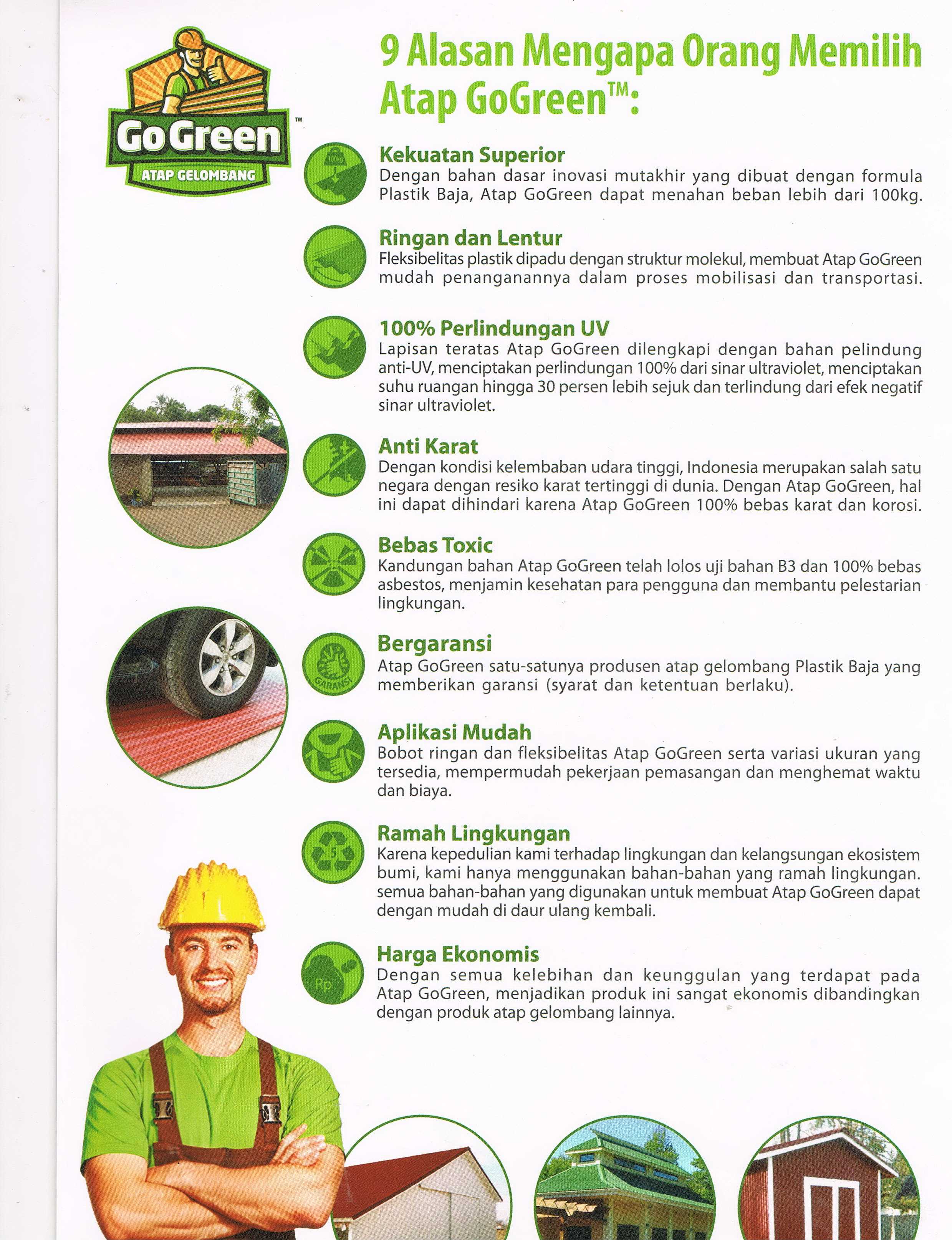 Jual Atap Plastik Go GREEN oleh PT. MULTEC STEEL
