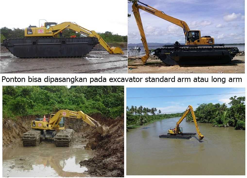 Jual amphibi excavator swamp backhoe floating KOMATSU PC210 oleh ...