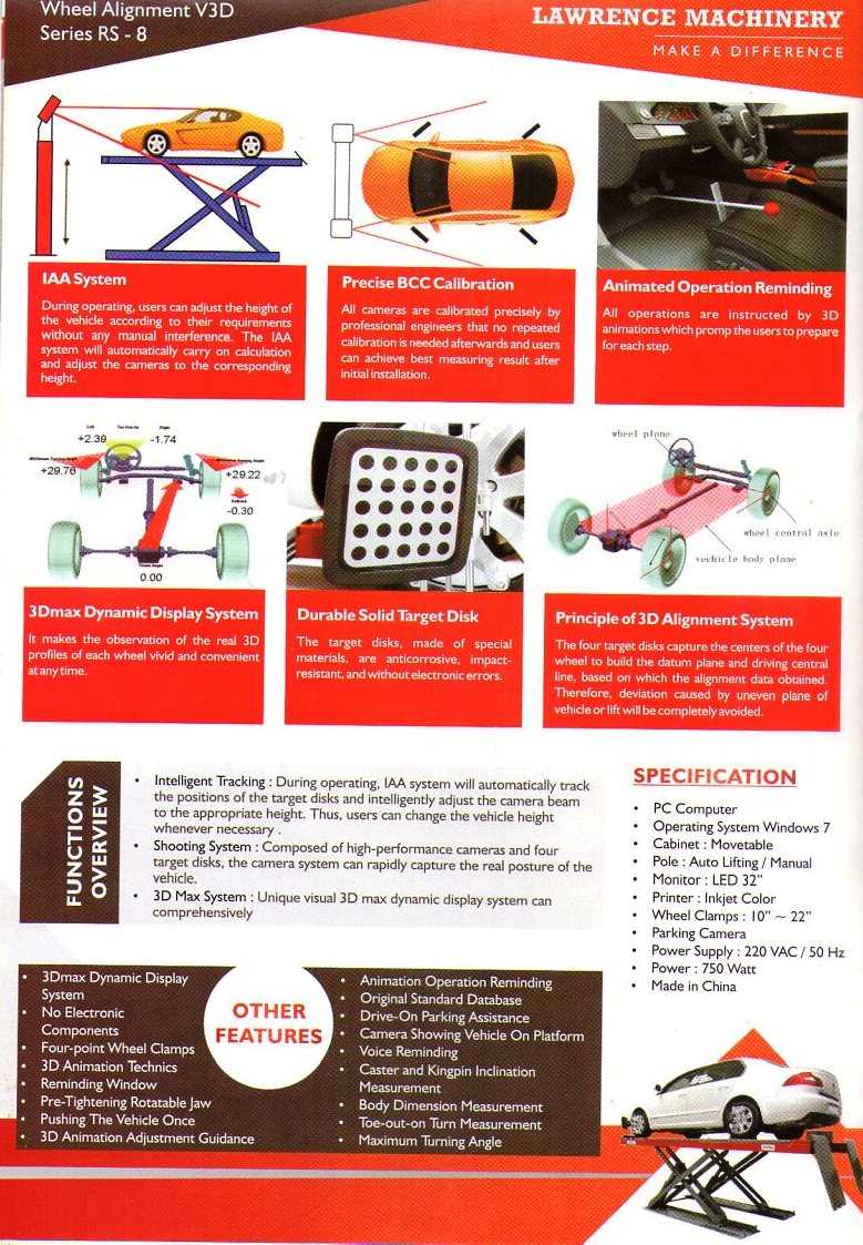 Jual SPOORING / WHEEL ALIGNMENT 3D LAWRENCE RS-8 (MESIN SPOORING 3D ...