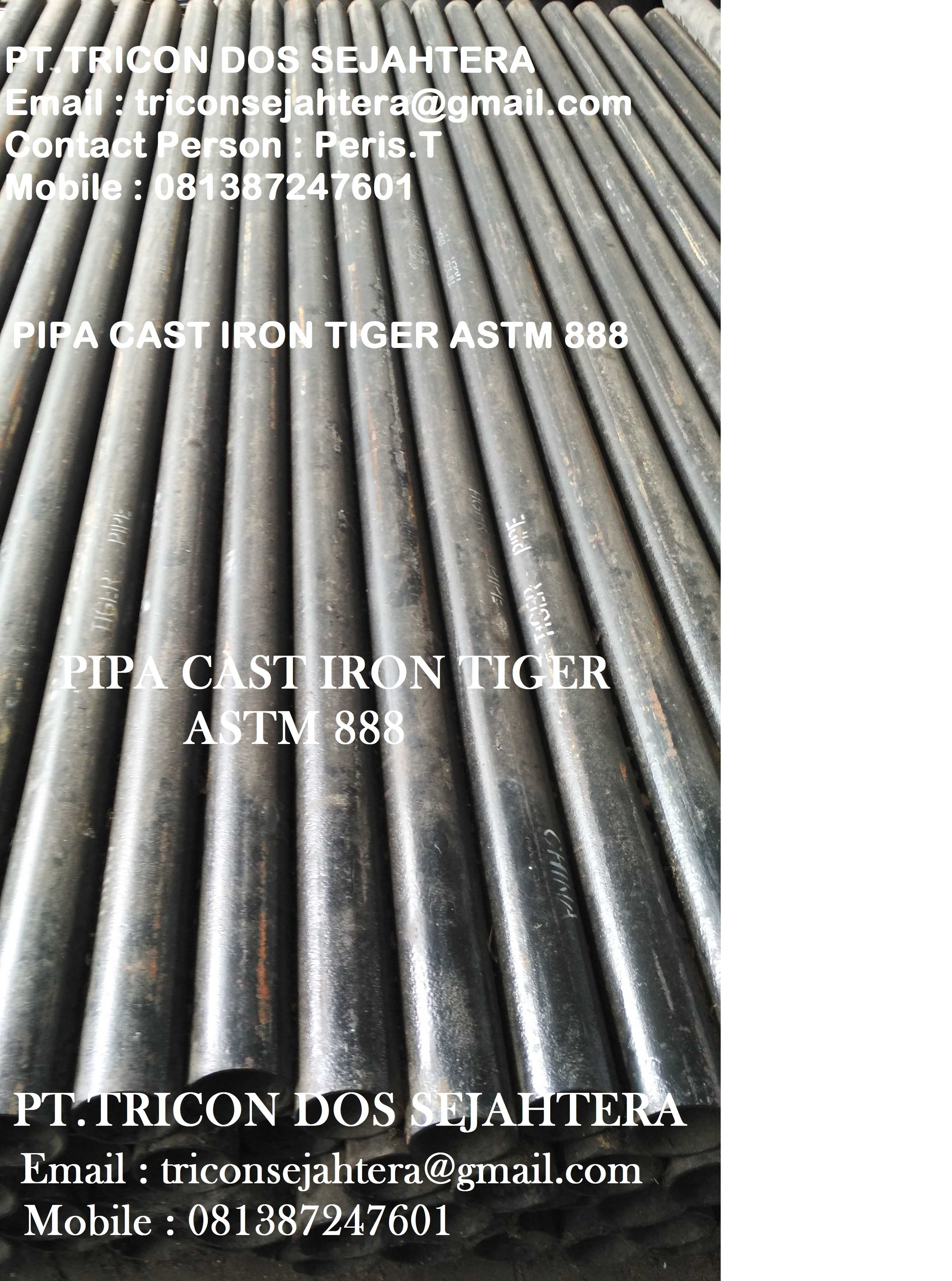 Jual PIPA CAST IRON ASTM 888 TIGER oleh PT. Tricon Dos Sejahtera