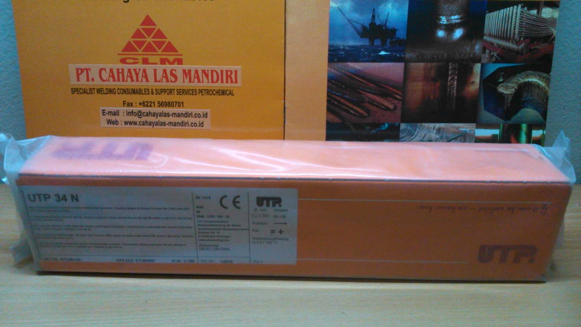 Jual WELDING ELECTRODE UTP 34 N oleh PT. CAHAYA LAS MANDIRI