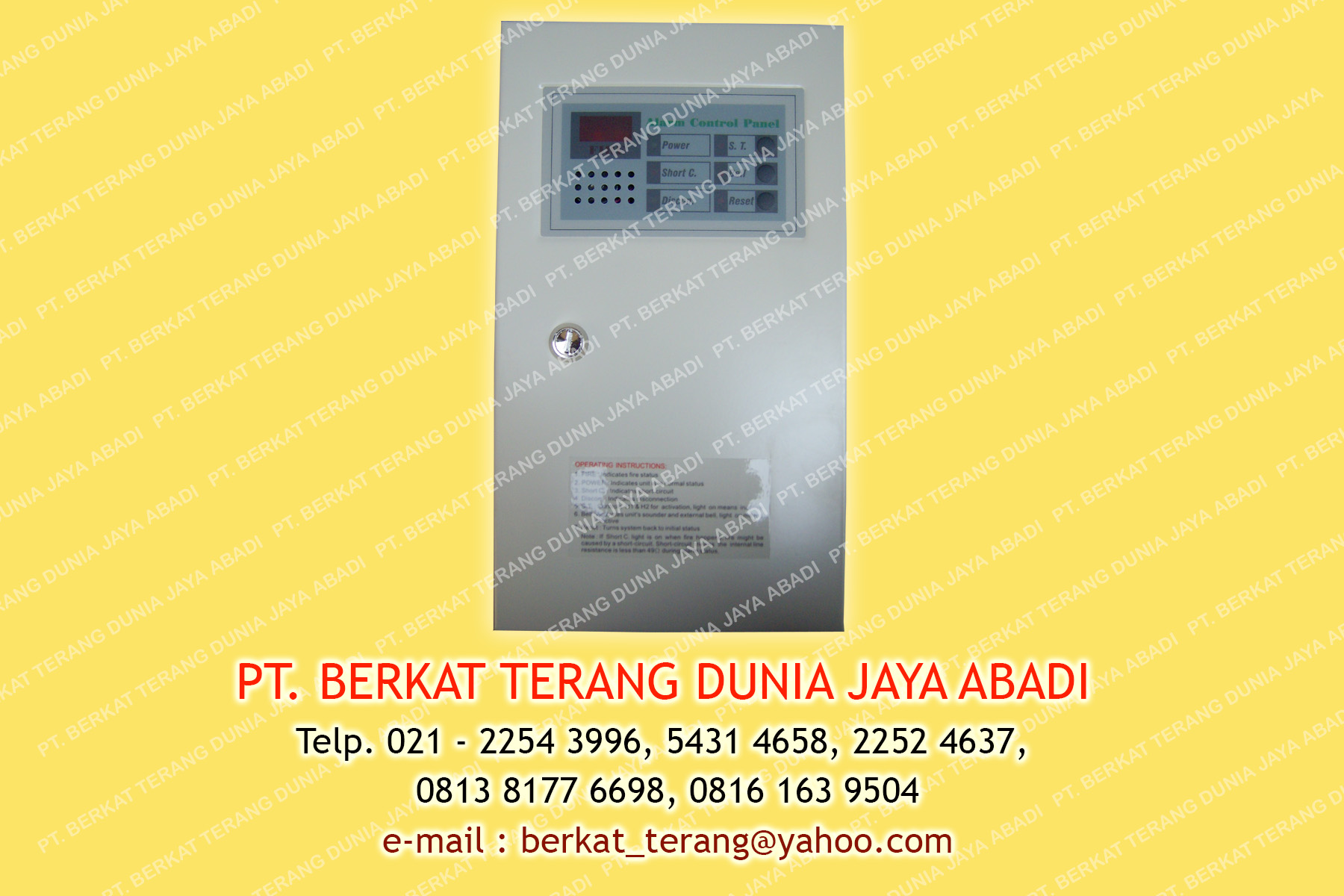 Jual MCFA PANEL 1 ZONE merk HORINGLIH oleh PT. Berkat Terang Dunia Jaya ...