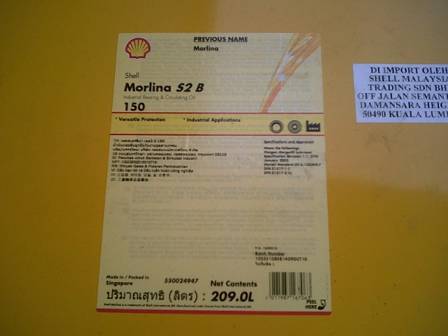 Jual Shell Morlina S2 B 150 Circulating Oil oleh PT. Eco Tangguh Lubrindo