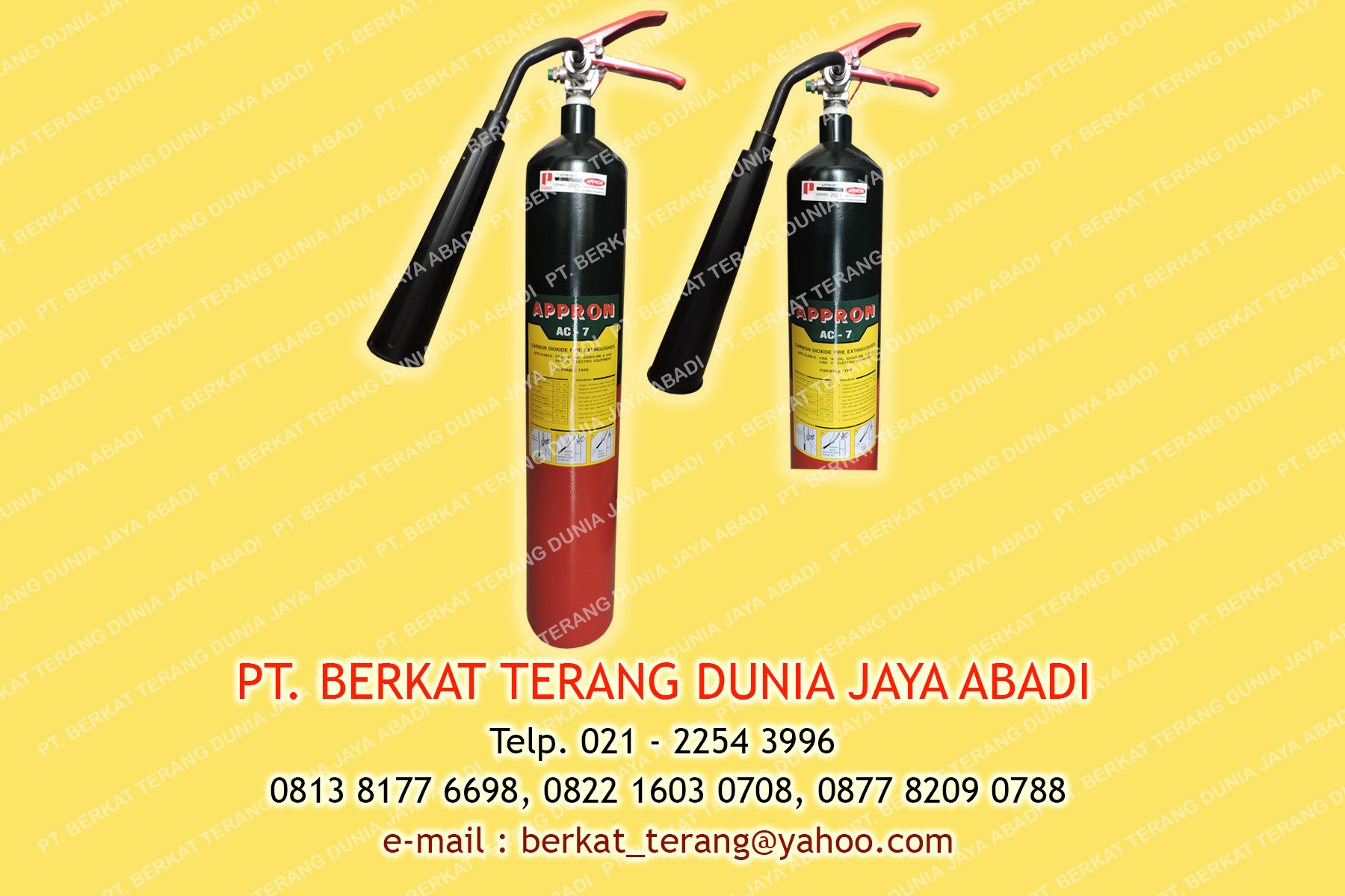 Jual FIRE EXTINGUISHER Carbon Dioxide CO2 kap. 3,2 kg merk APPRON oleh ...