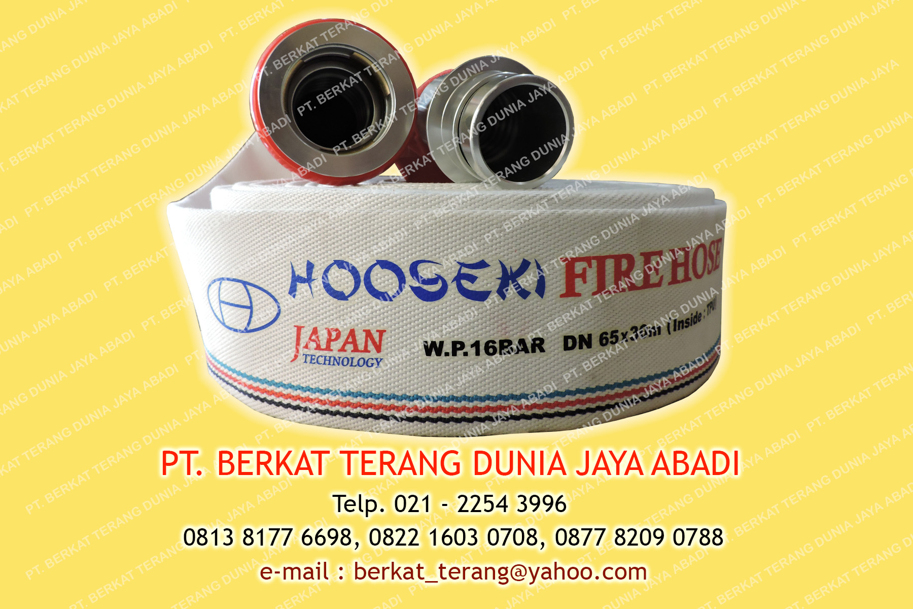 Jual FIRE HOSE 2,5 INCH X 30 METER merk HOOSEKI oleh PT. Berkat Terang ...
