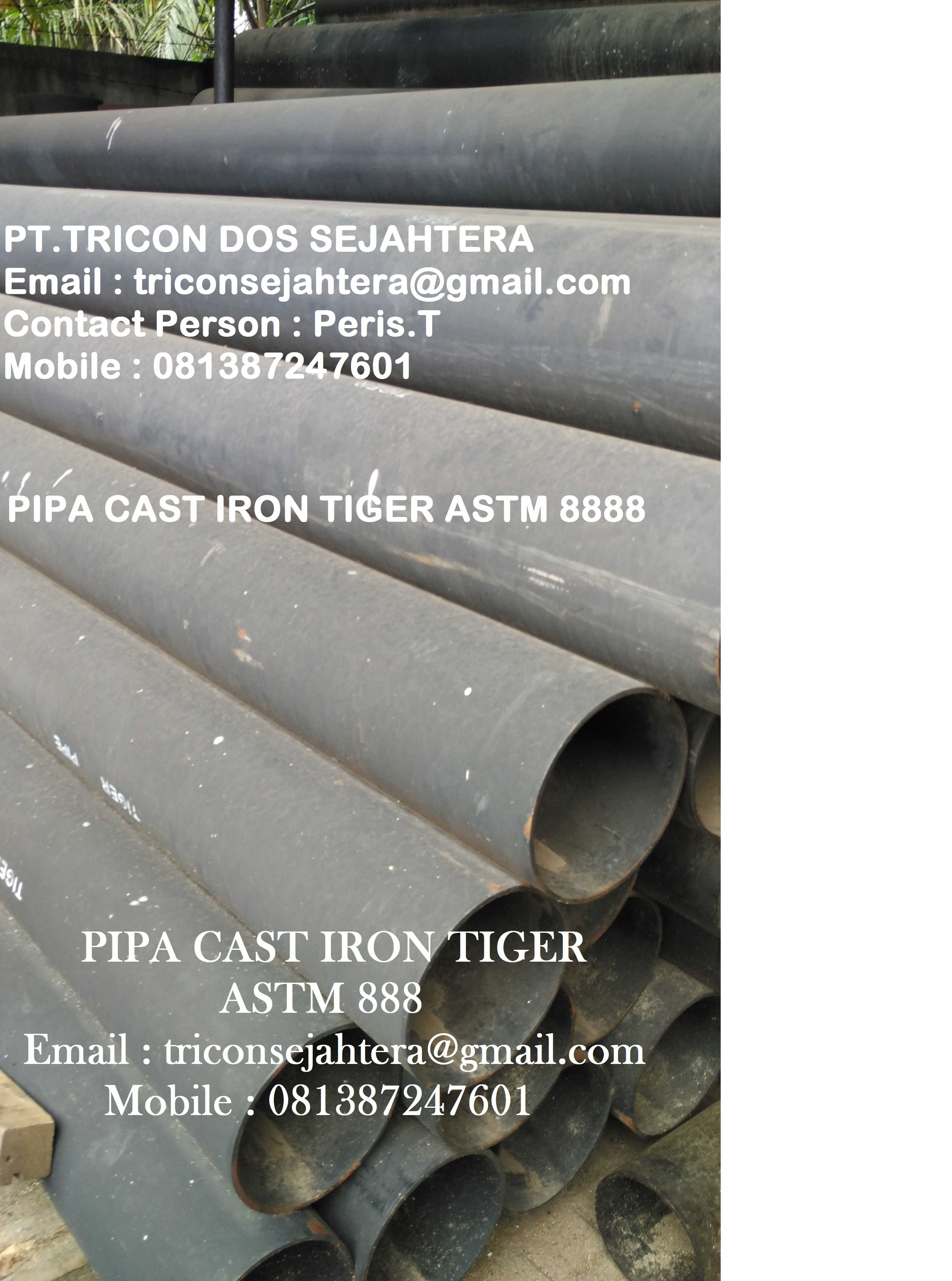 Jual PIPA CAST IRON ASTM 888 TIGER oleh PT. Tricon Dos Sejahtera