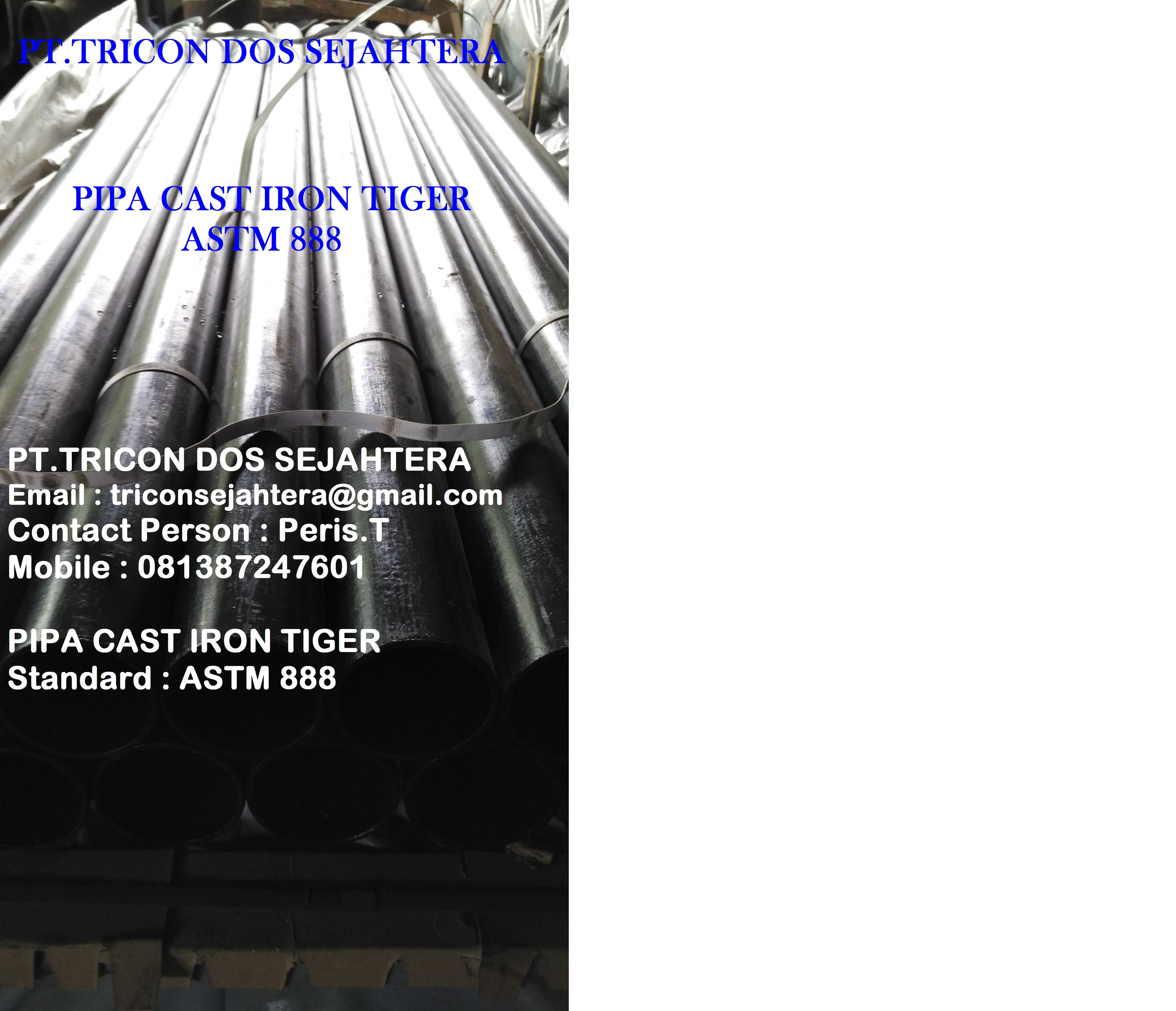 Jual PIPA CAST IRON ASTM 888 oleh PT. Tricon Dos Sejahtera
