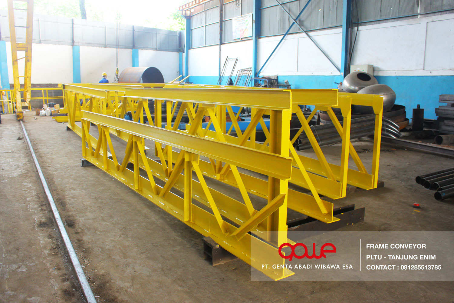 jasa fabrikasi frame conveyor, pembuatan frame conveyor oleh PT. Genta ...