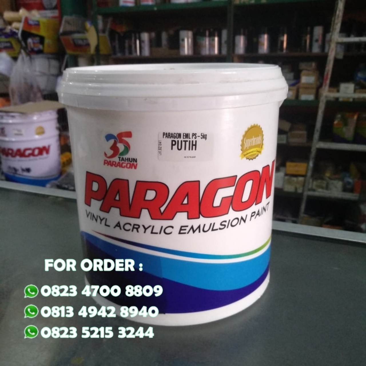 Jual CAT PARAGON PLAMIR TEMBOK 20 KG oleh PT. Kaltim Jaya Makmur