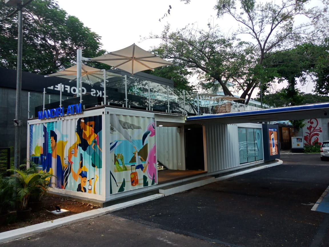 Jual Container Custom ATM 20 feet - 40 feet oleh Kontainer Nusantara