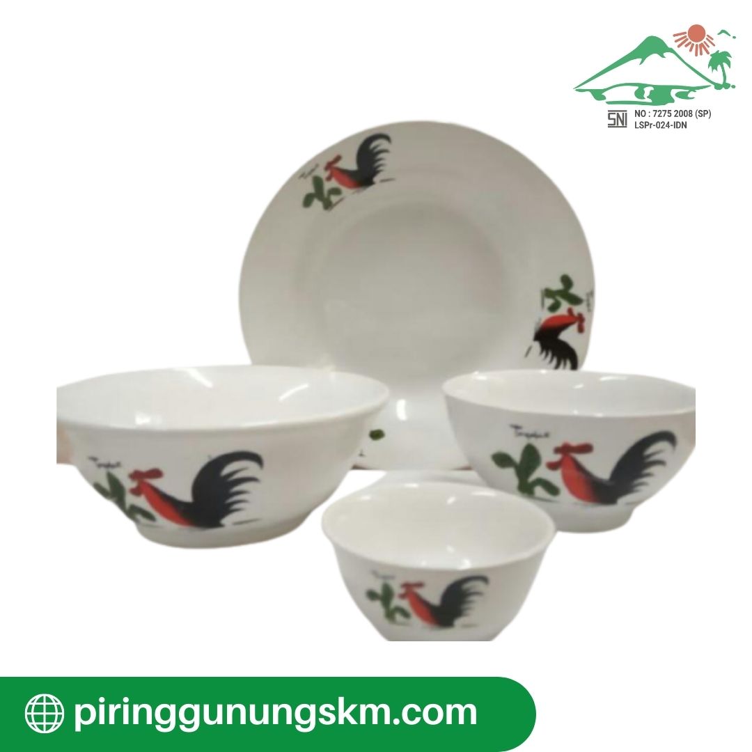 Jual Mangkok Mie dan Piring Makan Ayam Jago Toyoki oleh UD. Sukses Makmur