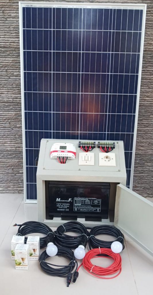 Jual PLTS Solar Home Sistem 100 WP oleh Krisna Mandiri Utama