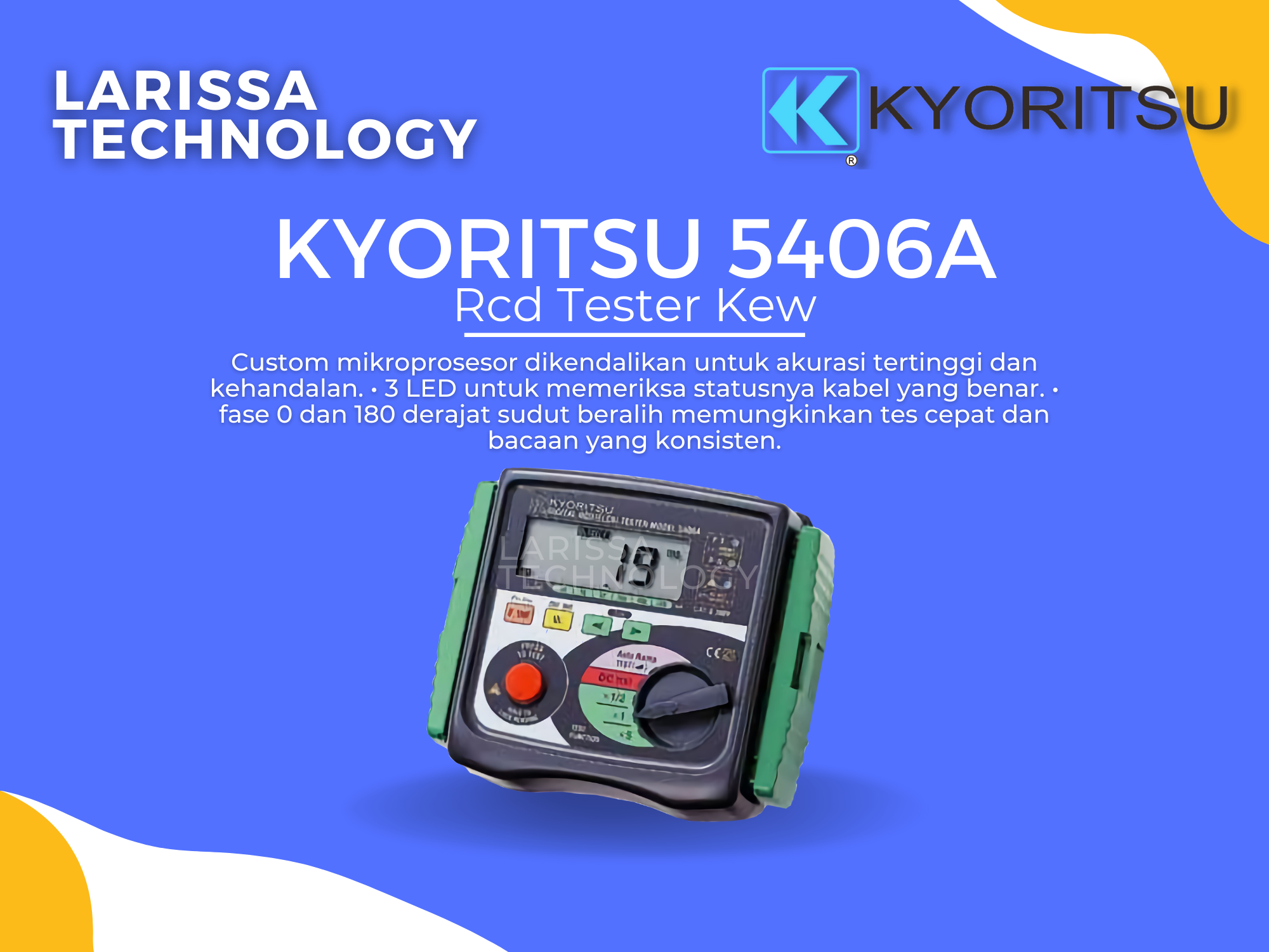Jual KYORITSU - RCD TESTER KEW 5406A oleh LARISSA TECHNOLOGY