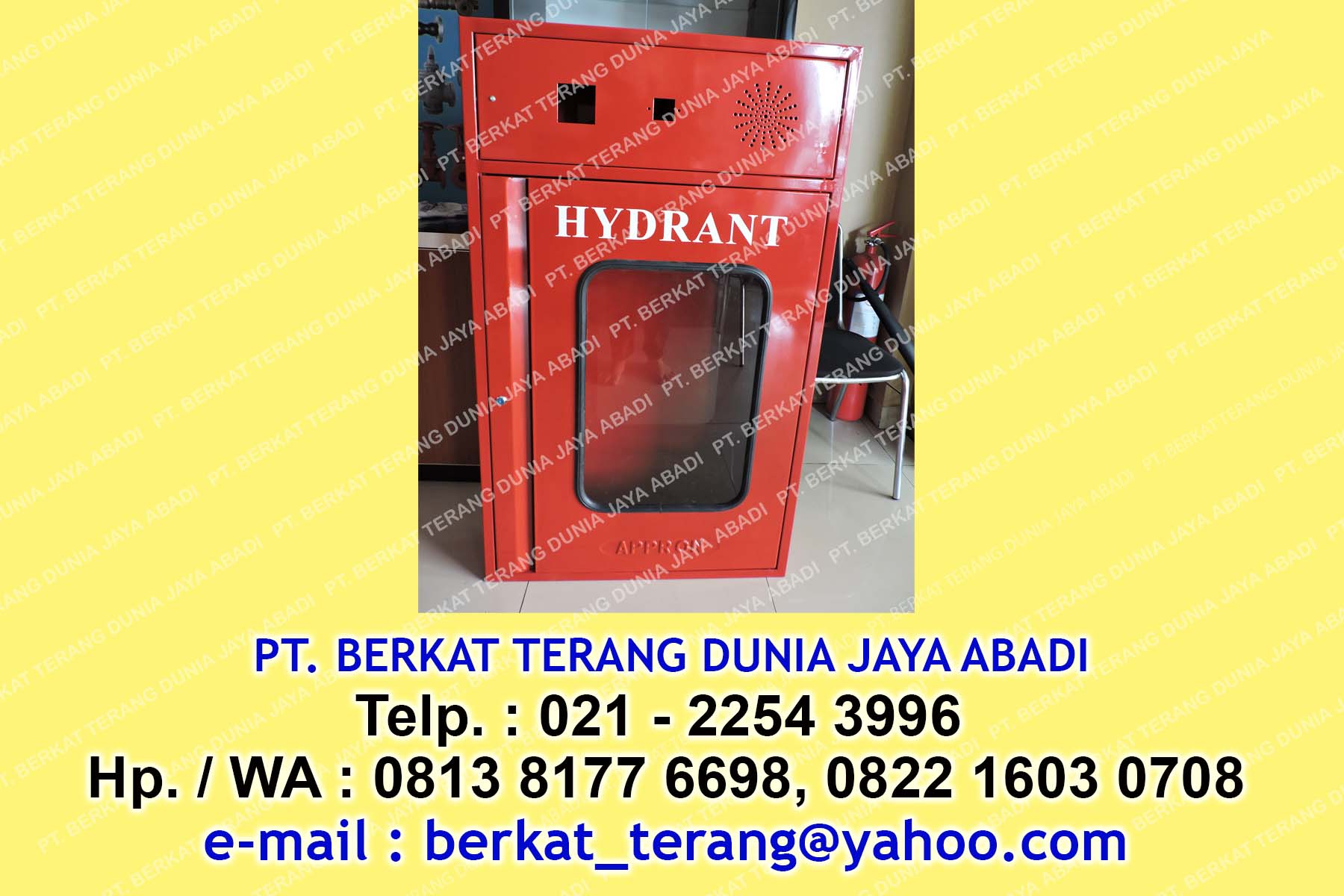 Jual Hydrant Box Indoor type B Kaca + Kunci merk Appron Size (125x75x18 ...