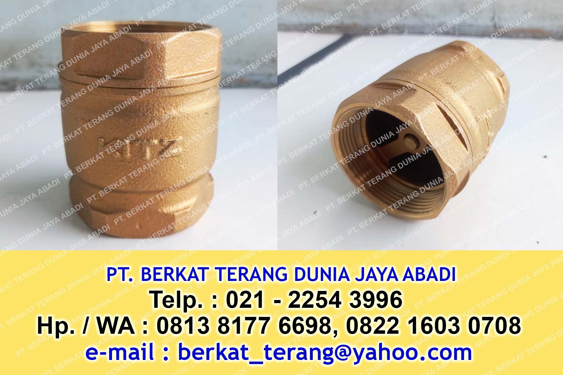 Jual Lift Check Valve Size 2 inch Drat Bronze 5K VF merk Kitz oleh PT. Berkat Terang Dunia Jaya ...