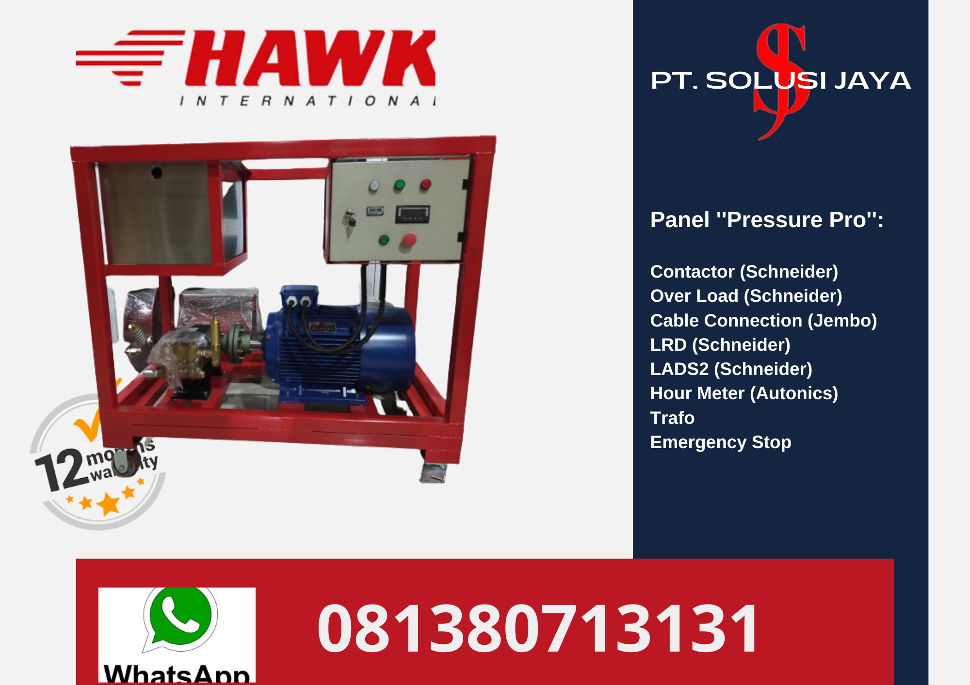 Jual Pompa Hydrostatic - Hydrotest 500 bar oleh PT. Solusi Jaya