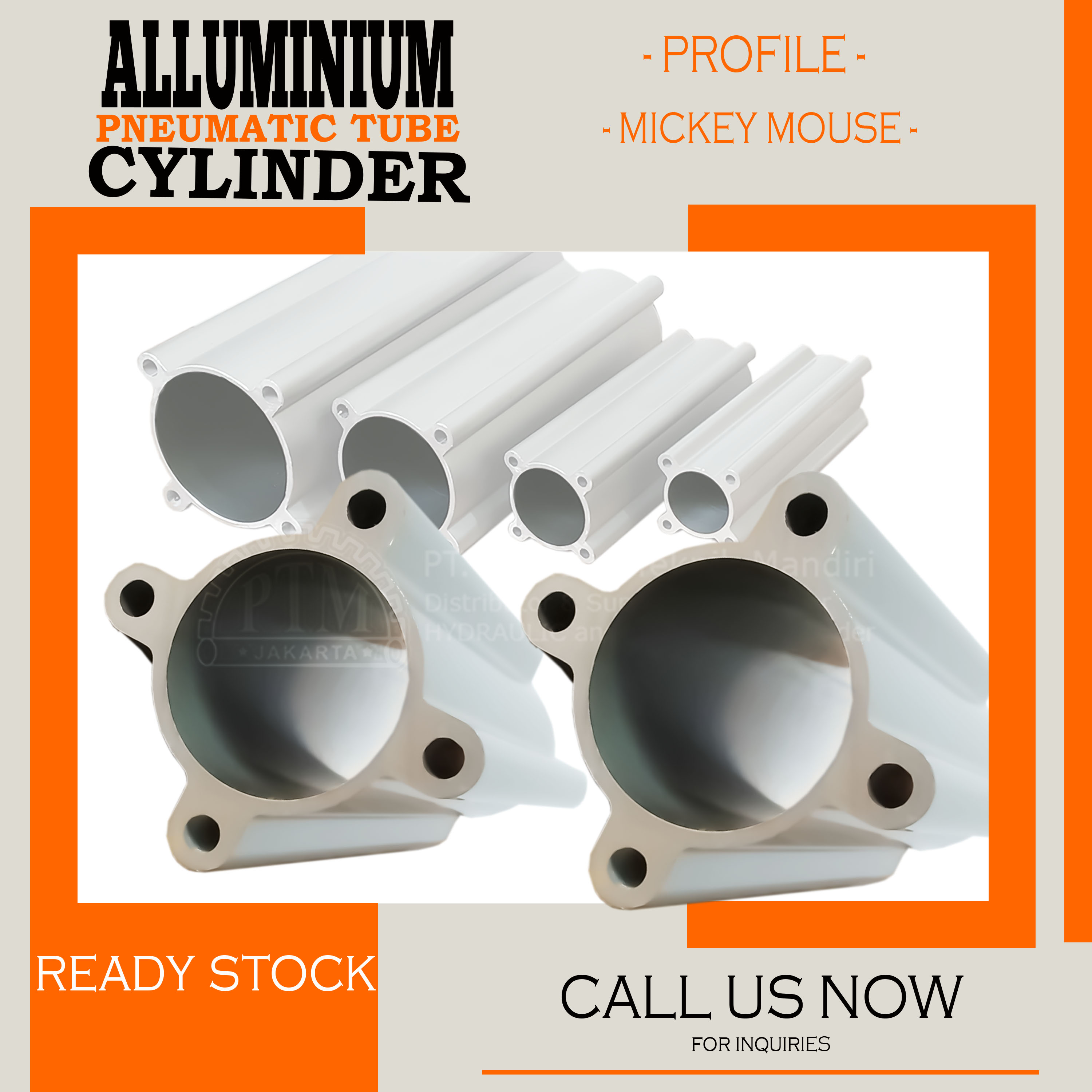 Jual Aluminium Pneumatic Cylinder Tube | Profile - Mickey Mouse oleh PT ...
