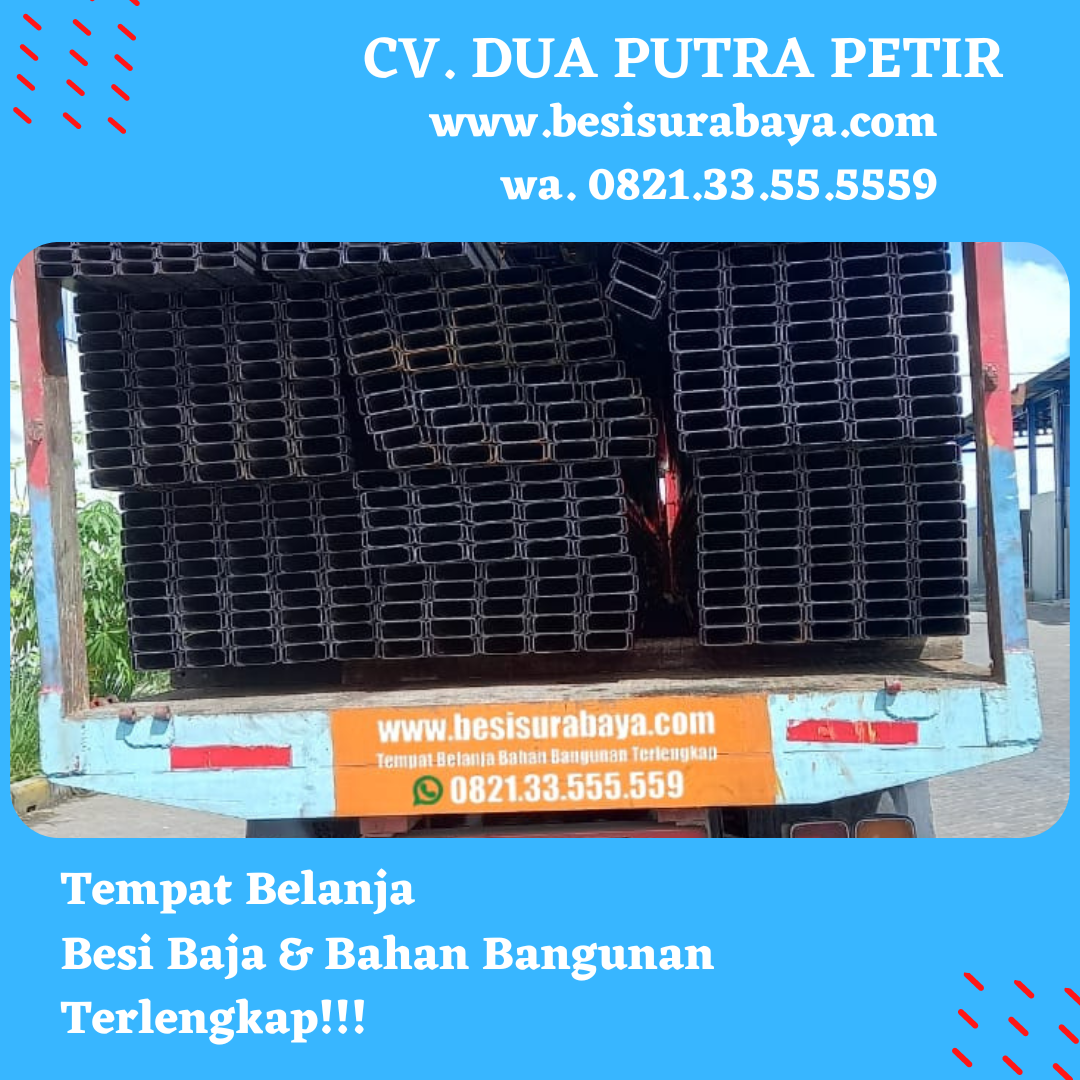 Jual Besi Kanal C / CNP 100 x 50 x 20 x 2.0mm x 6mtr oleh CV. Dua Putra ...