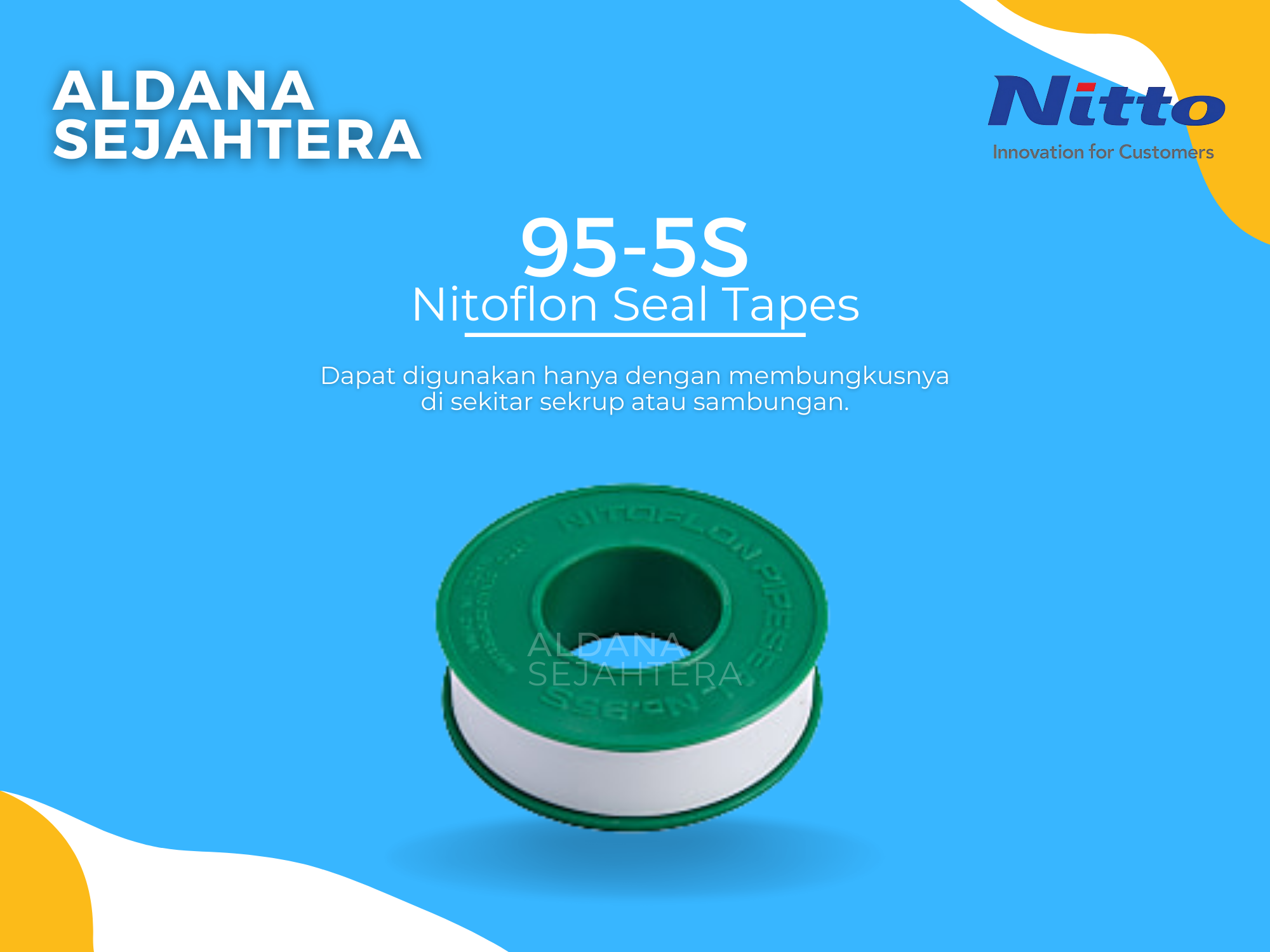 Jual 95-5S NITTO NITOFLON Pipe Seal oleh CV. ALDANA SEJAHTERA