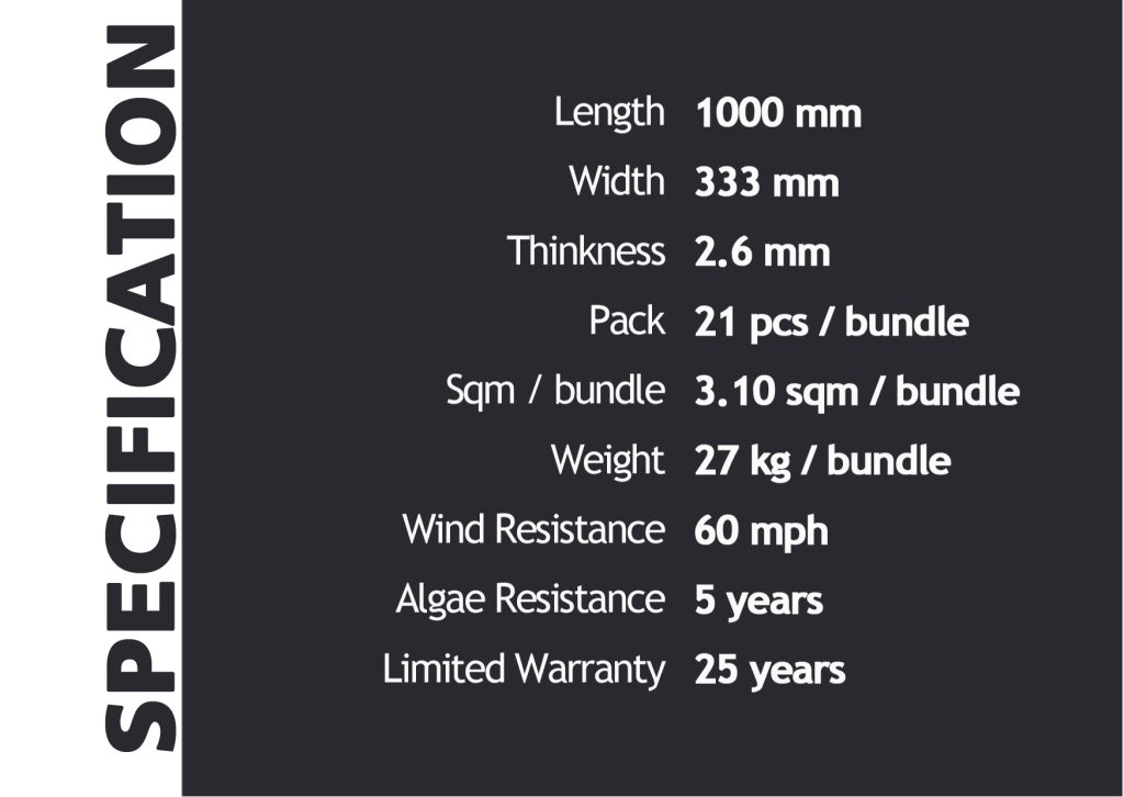 Jual Atap Bitumen Maxxi Roof 3-Tab Shingles oleh Depo Atap Citra Roofindo