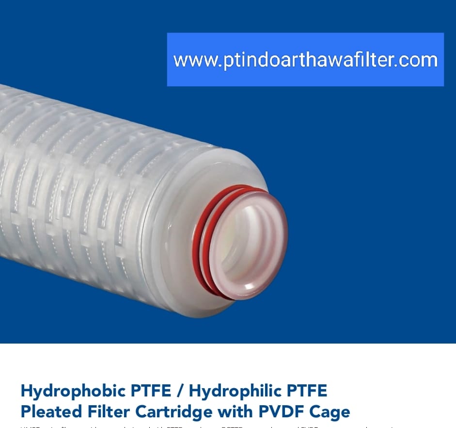 Jual Hydrophobic PTFE/Hydrophilic PTFE Pleated Filter Cartridge with ...