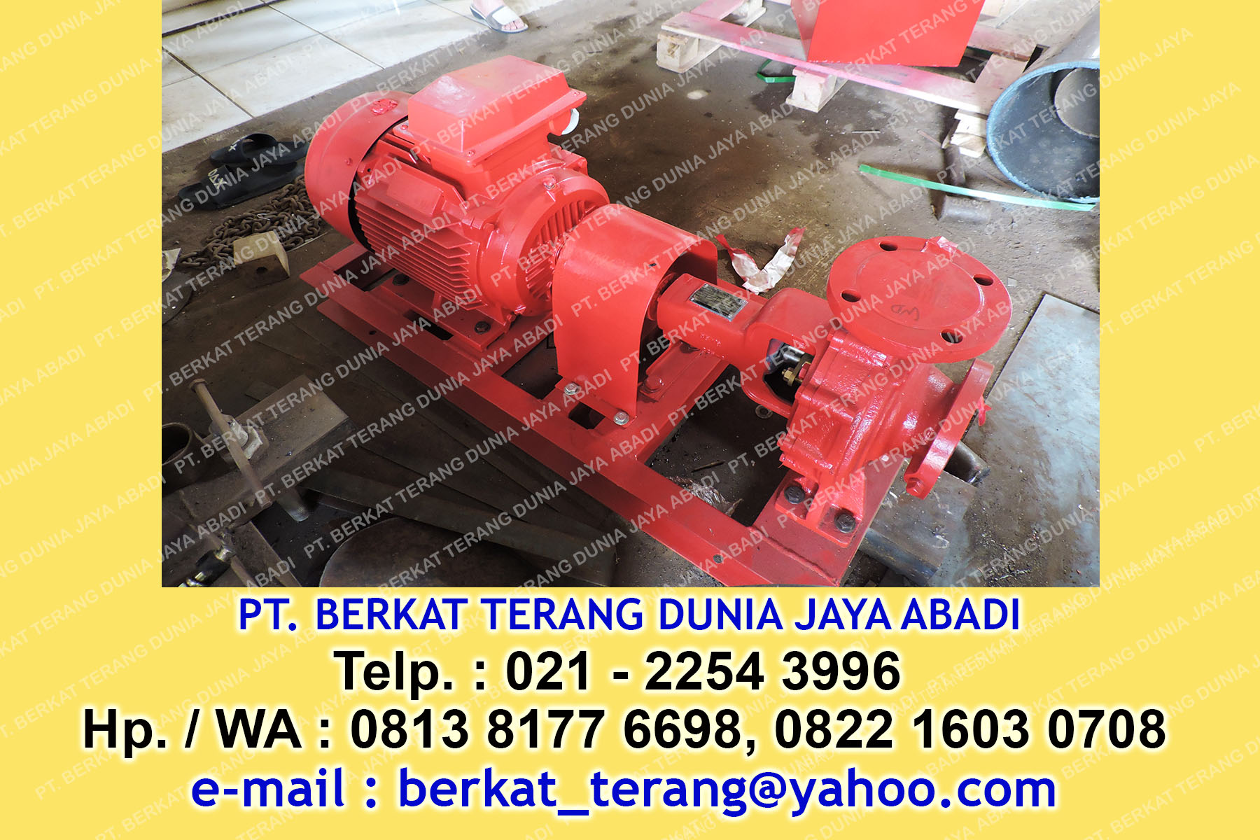 Jual Electric Hydrant Pump EBARA 80x65 FSHA, 200 Gpm Head 45 m Engine ...