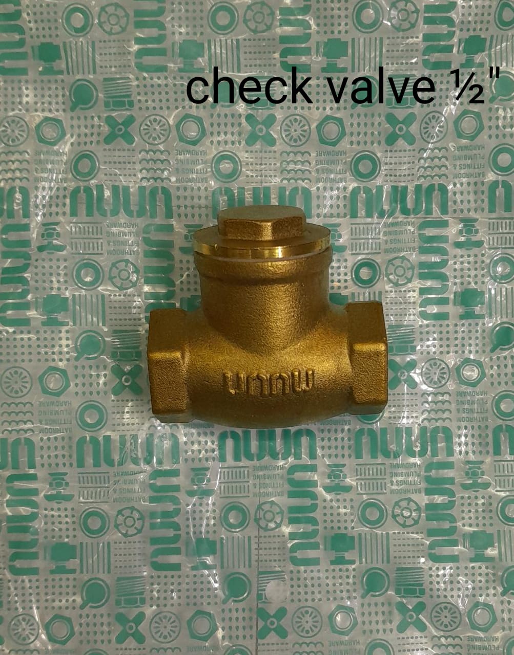 Jual Check Valve / Stop Kran Bahan Kuningan / Brass 1/2 inch merk Unnu ...