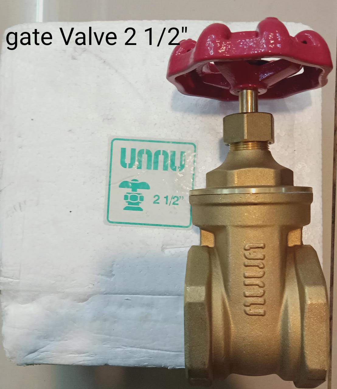 Jual Gate Valve / Stop Kran Bahan Kuningan / Brass 2 1/2 inch merk Unnu ...
