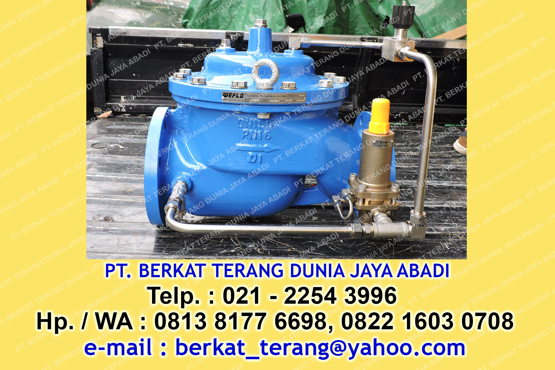 Jual Pressure Reducing Valve ( PRV ) size 6 PN16 Fig.1318 merk WEFLO ...