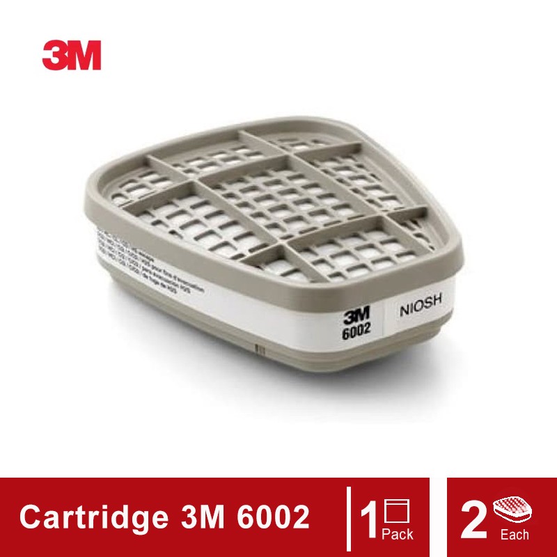 Jual 3M 6002 Acid Gas Cartridge Respiratory Protect 1 Bag (isi 2 pcs ...