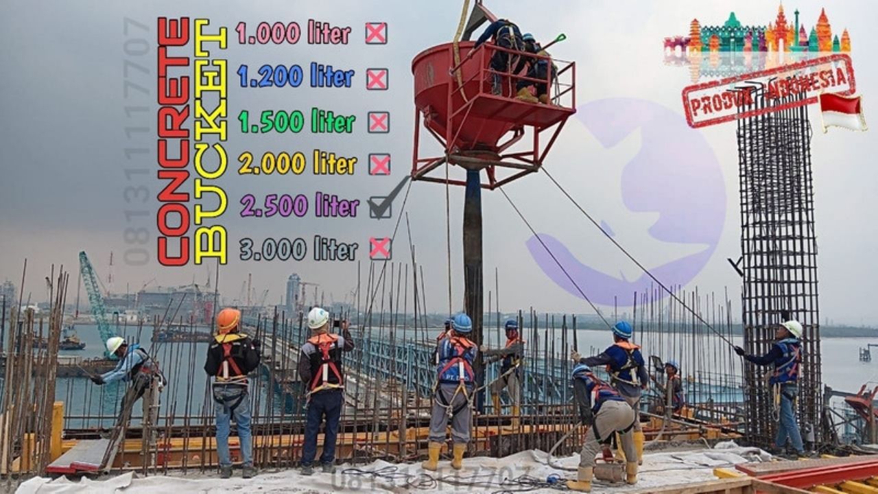 Jasa Pabrikasi Concrete Bucket Cor Semen 2.5 M3 oleh PT. Badak Putih