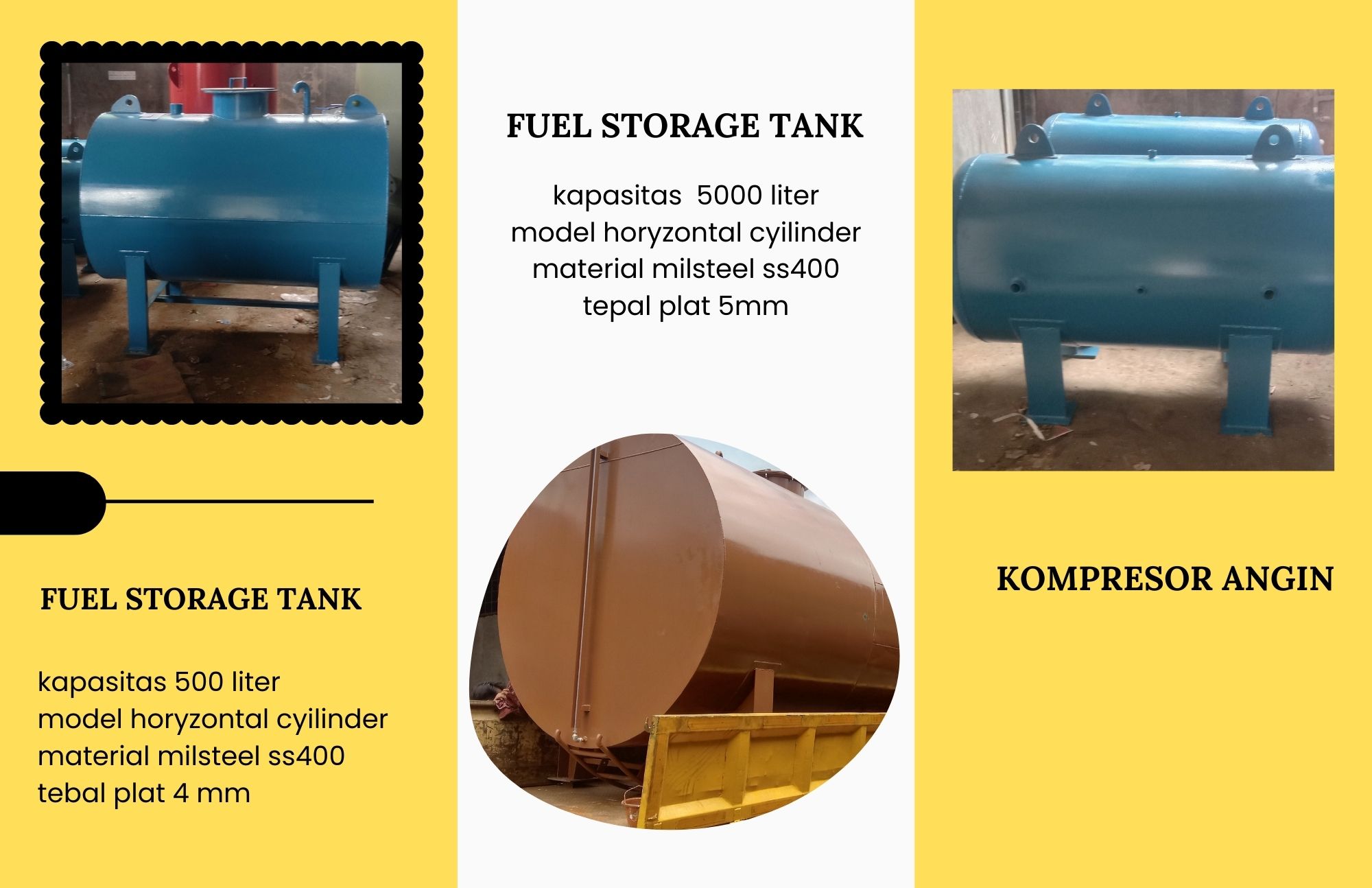 Jual FUEL STRORAGE TANK 1500 LITER;1000 liter.5000 liter oleh PT. Gema ...